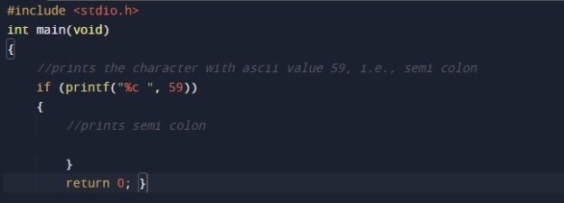 C Program to Print a Semicolon Without Using a Semicolon - W3Schools ...