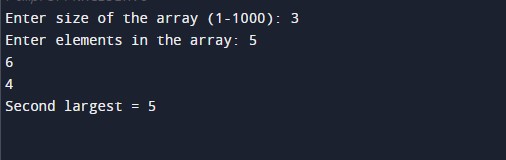 C Program To Find Second Largest Number In An Array W3schools Tutorialspoint W3adda